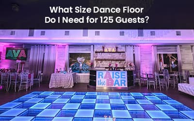 ¿Qué tamaño de pista de baile necesito para 125 invitados?